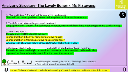 Analysing Structure: Opening and Ending | Teaching Resources