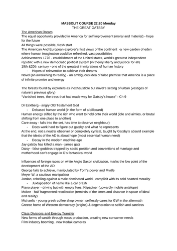 MASSOLIT Course notes | Teaching Resources