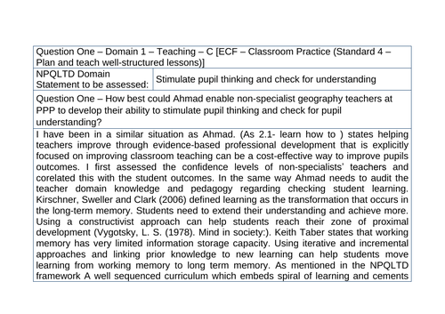 2023 NPQLTD - example answers to case study | Teaching Resources 2023 NPQLTD - example answers to case study | Teaching Resources