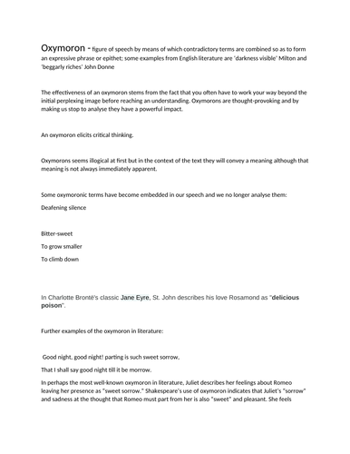 Teacher Resource Unseen Poetry - explanation and examples of the ...