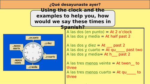 Qué desayunaste ayer - KS3 Spanish food topic - Viva 2 | Teaching Resources