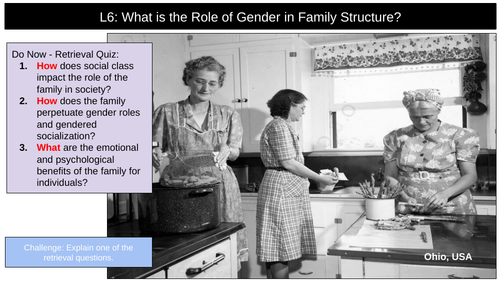 Role of Gender Family | Teaching Resources