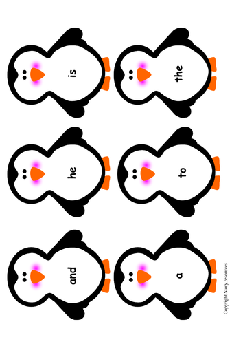 HFW PENGUINS HIGH FREQUENCY WORDS | Teaching Resources