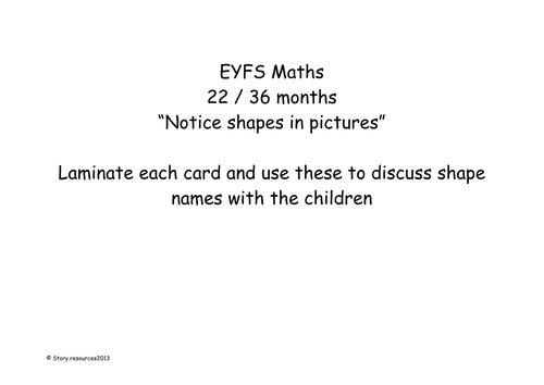 SHAPES IN PICTURES MATHS EYFS | Teaching Resources