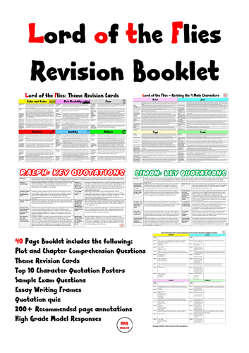Lord of the Flies 46 page Study Booklet | Teaching Resources