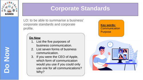Corporate Standards Business | Teaching Resources
