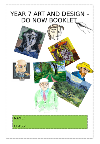 Year 7 'Do Now' Art activities booklet | Teaching Resources