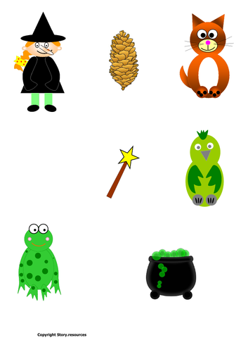 ROOM ON THE BROOM SMALL PROPS STICK PUPPETS EYFS KS1 | Teaching Resources