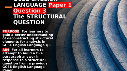 Gcse English Language Paper 1 Question 3 Methodology Teaching Resources