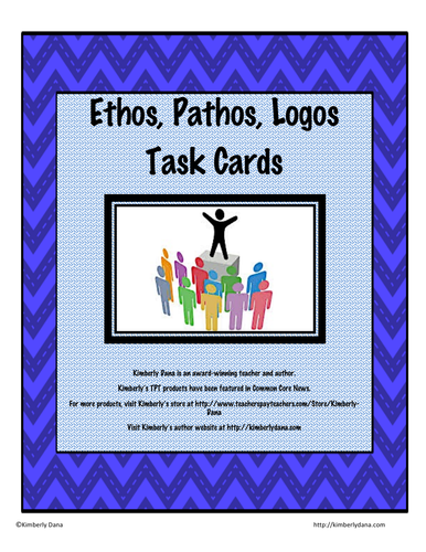 Ethos, Pathos, and Logos Task Cards | Teaching Resources