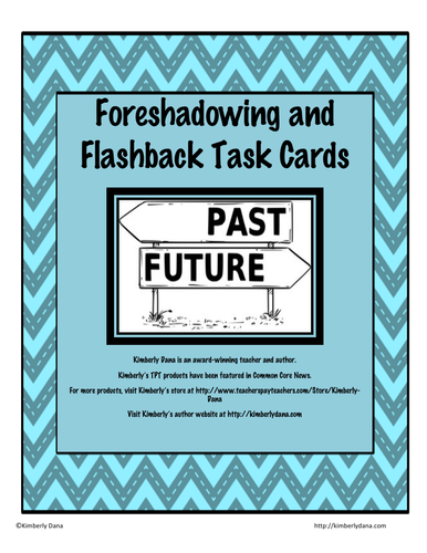 Foreshadowing and Flashback Task Cards | Teaching Resources