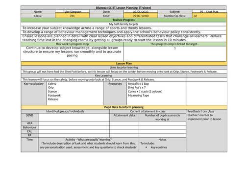 Year 7 Shot Put lesson | Teaching Resources