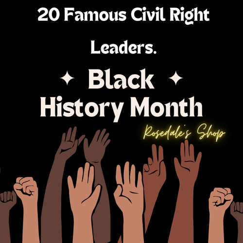 20 Famous Civil Rights Leaders "Black History Month" Factual Resource ...