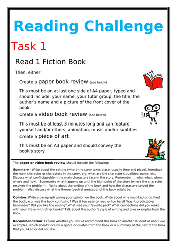 READING CHALLENGE - fiction and non-fiction genres | Teaching Resources