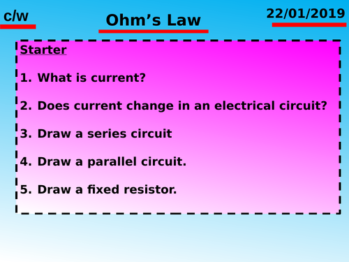 Ohms law | Teaching Resources