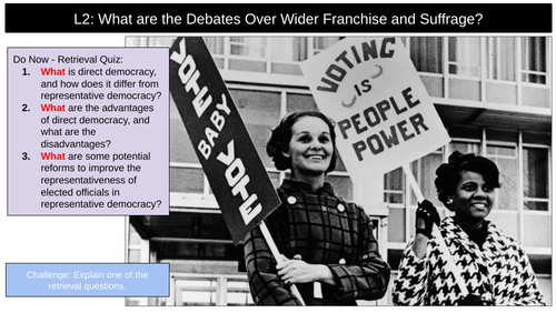 Franchise Suffrage | Teaching Resources