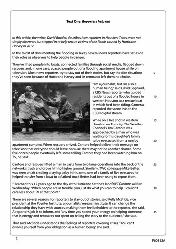 Igcse Q5 Comparison Passage To Africa Revision Teaching Resources 