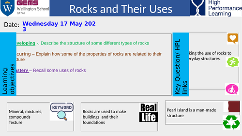 Rocks and Their Uses 8HA | Teaching Resources