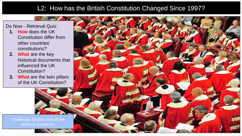 British Constitution Change | Teaching Resources