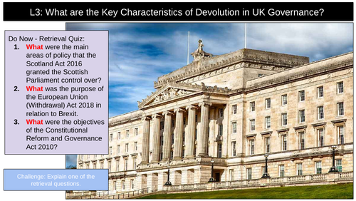 Devolution UK Governance | Teaching Resources