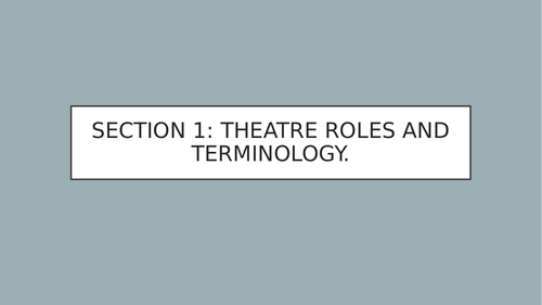 AQA - GCSE Drama - SECTION A - Written Paper Support | Teaching Resources