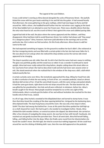 CCEA GCSE unit 4 sample narrative | Teaching Resources