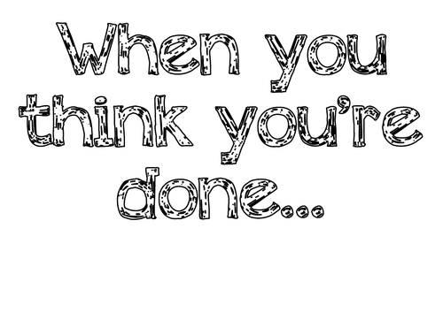 Class Display- Finished work? | Teaching Resources