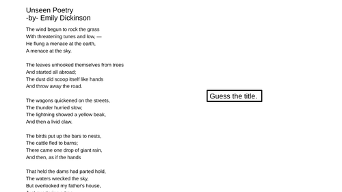 AQA GCSE English Literature Paper 2 Unseen Poetry Comparison ... AQA GCSE English Literature Paper 2 Unseen Poetry Comparison ...