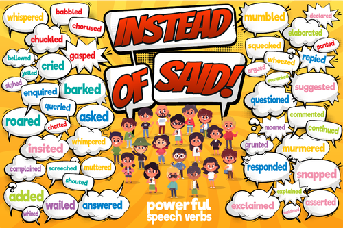 'Instead of said' - Speech Verb Poster | Teaching Resources