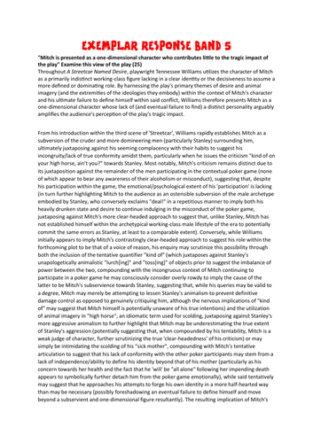 Mitch 3 full length exam responses to compare Band 3, Band 4, Band 5 A ...