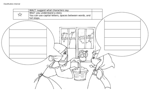 Little Red Riding Hood Speech Bubbles | Teaching Resources