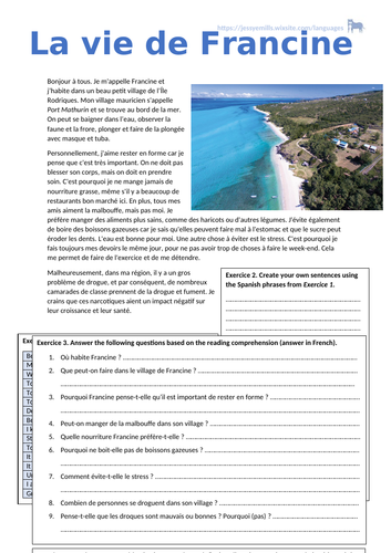 French Reading Comprehension - Social Issues | Teaching Resources