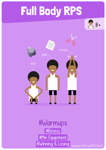Full Body RPS - PE Warmup Game for Elementary School | Teaching Resources