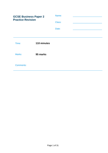 Business Lesson Plans: KS3, KS4, GCSE Teaching Resources ǀ Tes