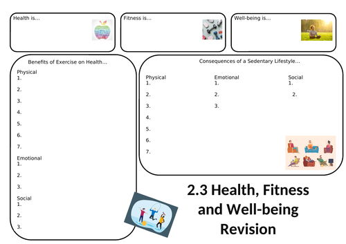 Ocr Gcse Pe Unit 2 3 Revision Sheet Teaching Resources