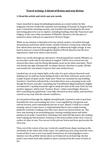 KS3 KS4 Travel Writing Model Answer and Tasks | Teaching Resources