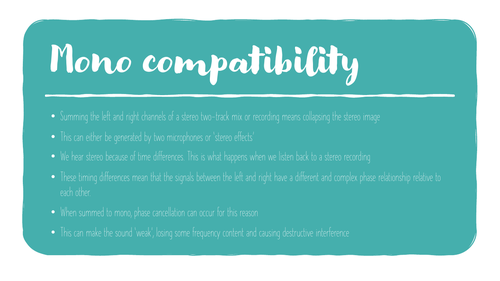 Mono Compatibility And Correlation Meters Teaching Resources
