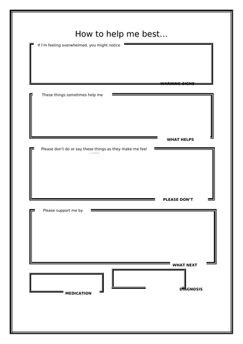 Transition sheet for new SEND children | Teaching Resources