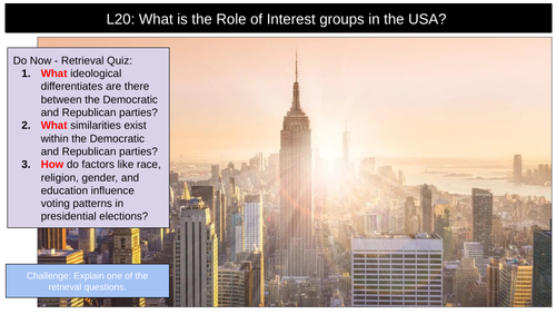 Interest Groups Role USA | Teaching Resources