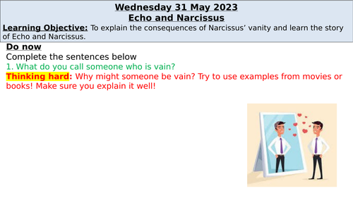 Echo and Narcissus | Teaching Resources