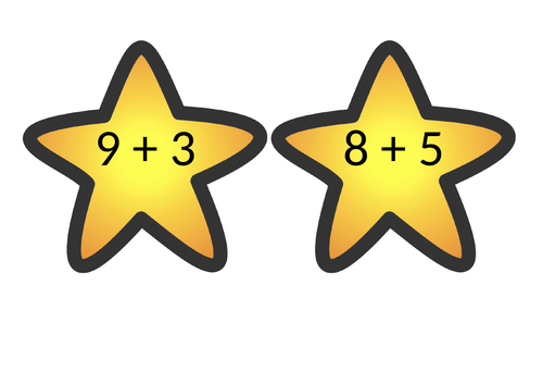 Teen Number Addition stars | Teaching Resources