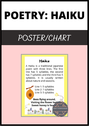Poetry: Haiku(Poster/Chart) | Teaching Resources