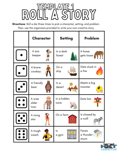 Roll a Story - Creative Writing Packet (Two Templates to Choose from ...
