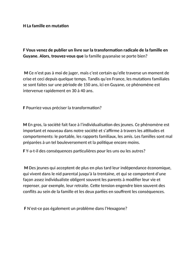 FRENCH A LEVEL TRANSLATION EXERCISE | Teaching Resources