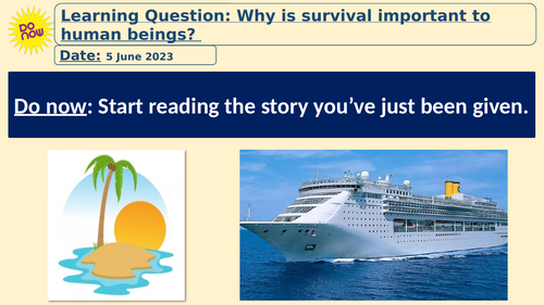 The Island Lesson 1-Survival | Teaching Resources