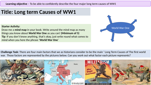 Causes of WW1 | Teaching Resources Causes of WW1 | Teaching Resources