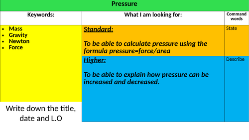 Pressure | Teaching Resources