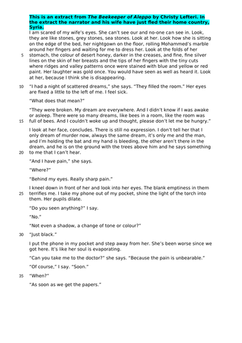 Aqa Language Paper 1 Section A Question 3 Teaching Resources