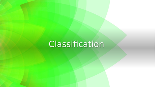 Classification | Teaching Resources