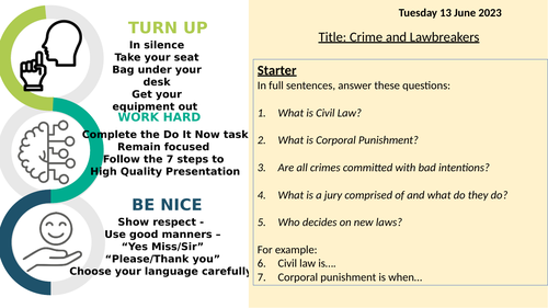Lesson 2 - Crime and Lawbreakers -Crime and Punishment GCSE AQA RS ...